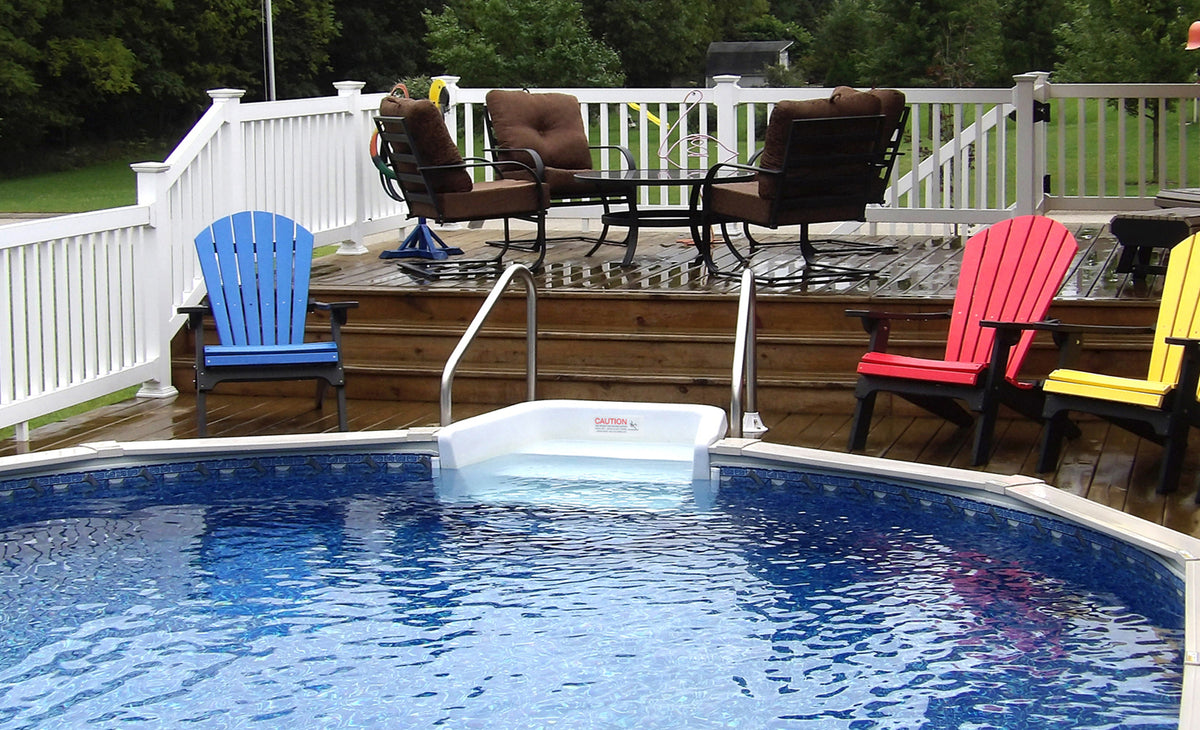 Whispering Wind II In-Step Pool. For the feel of a below ground pool w ...