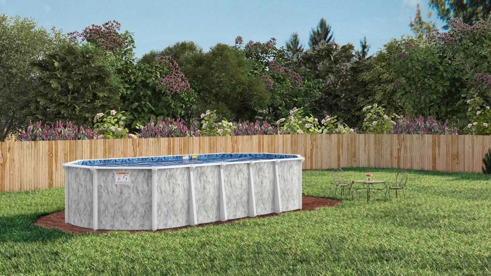 Ultimate Pool Package Oval 16x32' Sterling Above Ground Swimming Pool ...